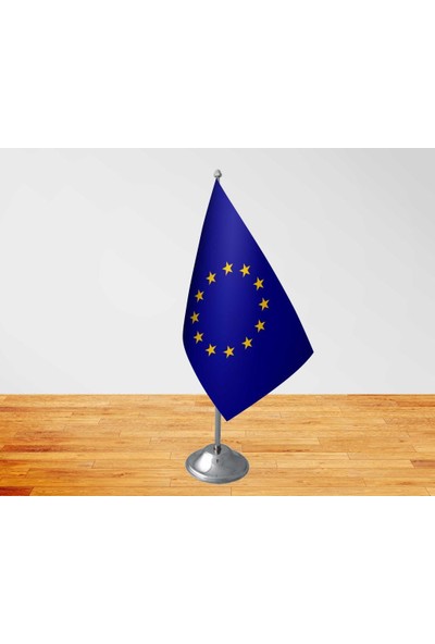 Bayrak Masa Üstü Avrupa Birliği Bayrağı Tekli Masa Bayrağı ve Direği