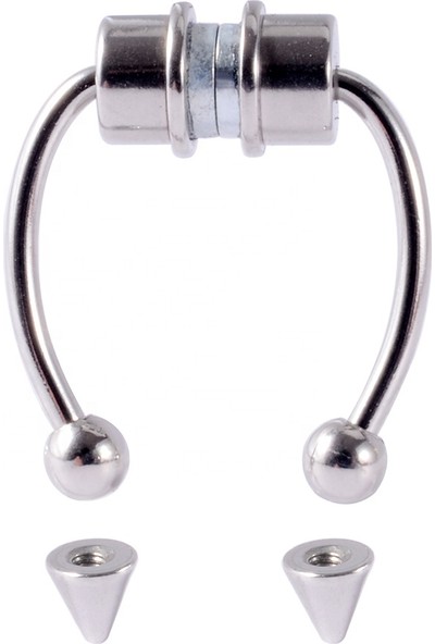 Ne&Ra Mıknatıslı Fake Septum Piercing Gri Ne&Ra Mıknatıslı Fake Septum Piercing Gri