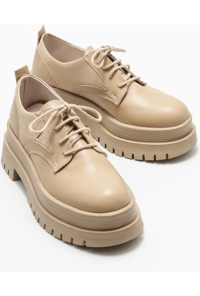 Elle Shoes Vizon Kadın Oxford