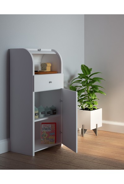 Nesse Shop Nesse Çekmeceli Ekmeklik ve Çok Amaçlı Mutfak Dolabı