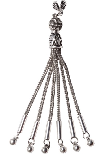 Tesbih Atölyesi Kararmaz 6'lı Düşük Ayar Gümüş Tesbih Püskülü