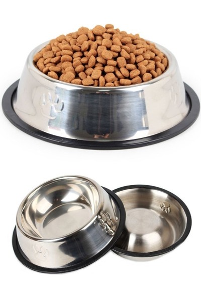 Ozcmax Paslanmaz Çelik Metal Mama Kabı 22 Cm. Ozcmax Paslanmaz Çelik Metal Mama Kabı 22 Cm.
