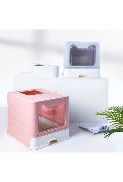 Ozcmax Mikopet Space Lux Kedi Tuvaleti-Pembe