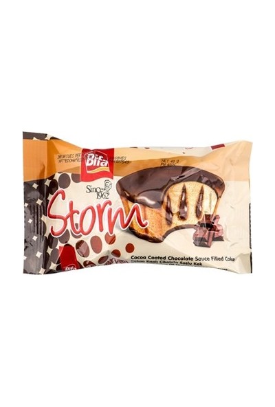 Bifa Storm Kakao Kaplı Çikolatalı Soslu Kek 40 gr x 24