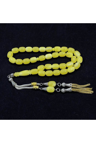 İzmur Tesbih Kapsül Model Püsküllü 8-11MM Beyrut Kehribar Tesbih