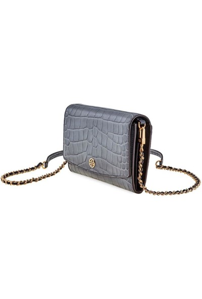 Tory Burch Robinson Embossed 19.5 x 12.5 x 4.5cm Kadın Cüzdanı