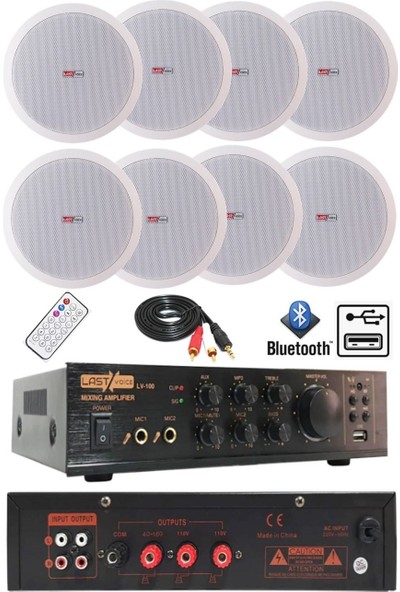 Lastvoice Soft Paket-3 Tavan Hoparlör ve Anfi Ses Sistemi ( 1 ANFİ + 8 HOPARLÖR) Lastvoice Soft Paket-3 Tavan Hoparlör ve Anfi Ses Sistemi ( 1 ANFİ + 8 HOPARLÖR)