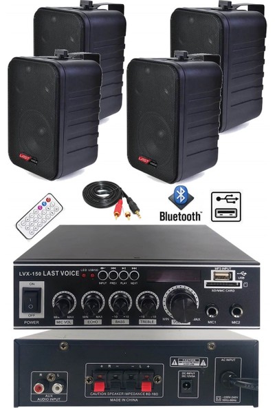 Lastvoice Ekonomi Wall Paket-4B Anfi ve Duvar Hoparlörü Seti (1 ANFİ + 4 HOPARLÖR) Lastvoice Ekonomi Wall Paket-4B Anfi ve Duvar Hoparlörü Seti (1 ANFİ + 4 HOPARLÖR)