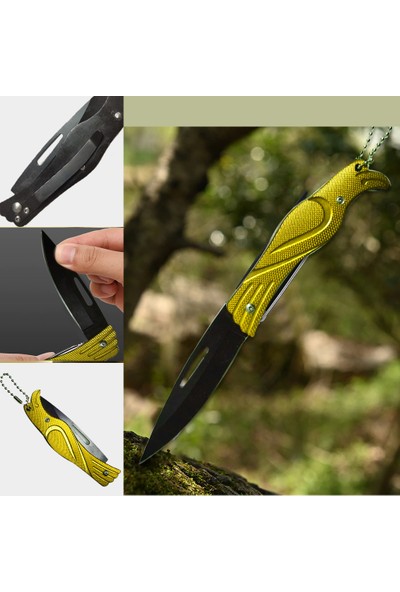 Uniquem Gagalı Cep Çakısı Metalik Sarı Klipsi Katlanabilir 19CM XLYELLOW01 Uniquem Gagalı Cep Çakısı Metalik Sarı Klipsi Katlanabilir 19CM XLYELLOW01