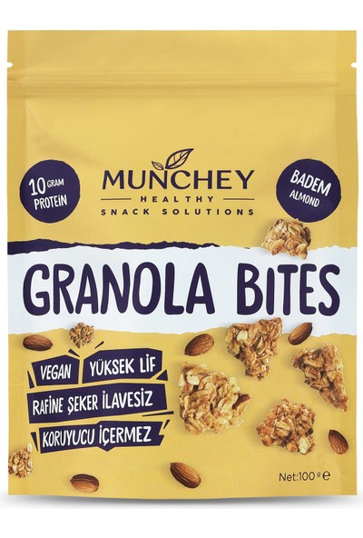 Munchey Büyük Boy Bademli Granola Bites 100 gr