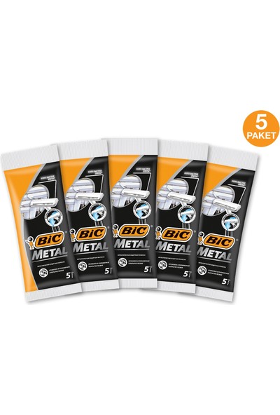 Bic Metal Tıraş Bıçağı 5'li Poşet x 5 Adet Bic Metal Tıraş Bıçağı 5'li Poşet x 5 Adet