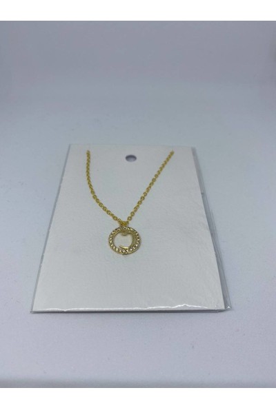 TbtModa Zirkon Baslangıç Simge Taşlı Gold Kolye