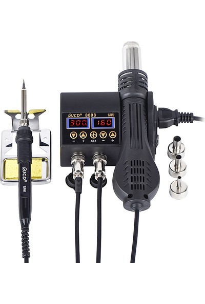 Jcd 8898 2'in 1 750W Lehimleme Istasyonu Sıcak Hava Tabancası (Yurt Dışından)