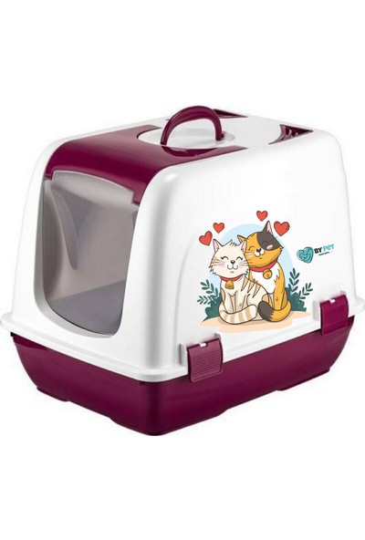 Bypet Plastik Kapalı Kedi Tuvaleti Bypet Plastik Kapalı Kedi Tuvaleti