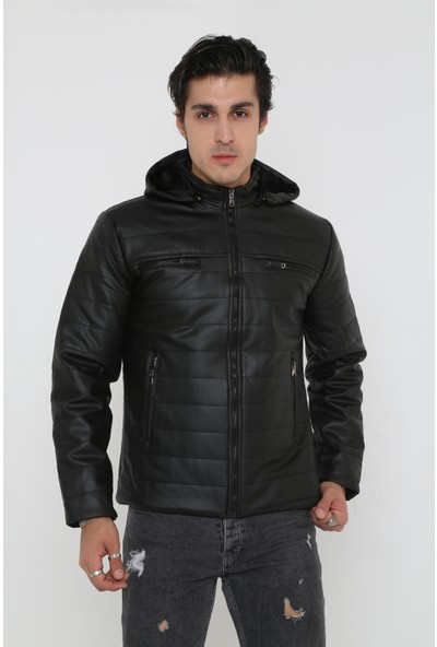 Kmk Erkek Siyah Içi Polarlı Şişme Mont Kaban Kmk Erkek Siyah Içi Polarlı Şişme Mont Kaban
