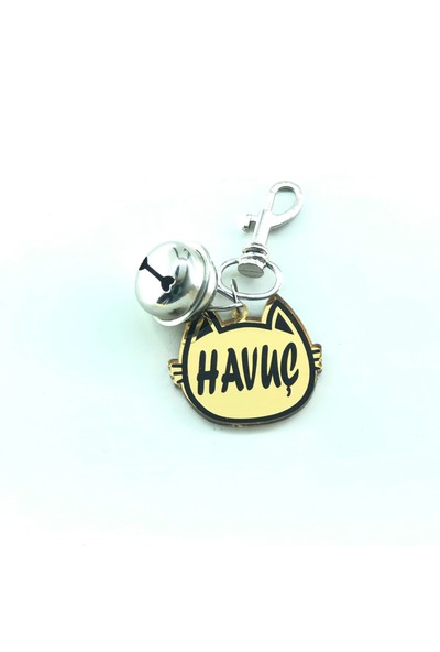 33 Stores Pleksi Kedi Köpek Künyesi Kaybolursam Ara İsimlik Altın Rengi