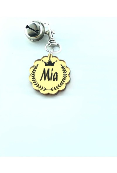 Pleksi Kedi Köpek Künyesi Kaybolursam Ara Isimlik Altın Rengi