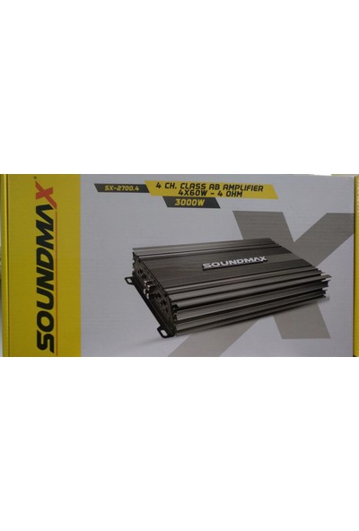 Soundmax SX-2700.4 3000W 4 Kanal Profesyonel Oto Anfi Soundmax SX-2700.4 3000W 4 Kanal Profesyonel Oto Anfi