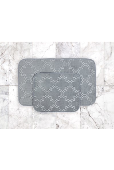 Madame Coco Alsatia 2'li Banyo Paspası - Açık Mavi - 60 x 100 + 50 x 60 cm Madame Coco Alsatia 2'li Banyo Paspası - Açık Mavi - 60 x 100 + 50 x 60 cm