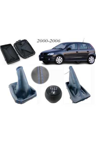 Vts Körük Opel Corsa C Vites Körüğü + El Freni Körüğü + Vites Topuzu Mavi Dikiş