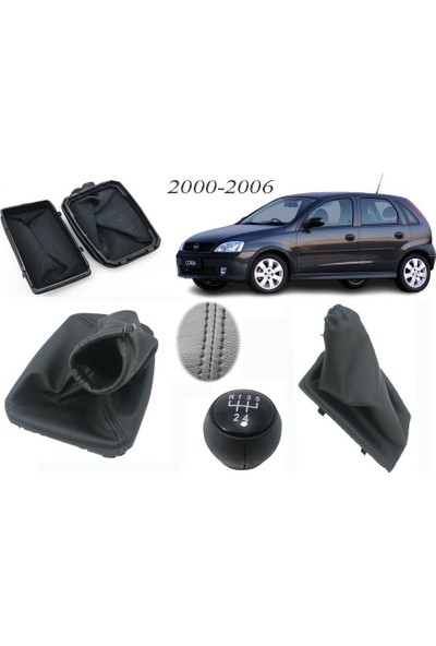 Vts Körük Opel Corsa C Vites Körüğü + El Freni Körüğü + Vites Topuzu Siyah Dikiş