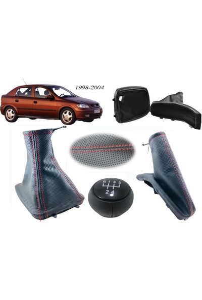 Vts Körük Opel Astra G Vites Körüğü + El Freni Körüğü + Vites Topuzu Delikli Deri Kırmızı Dikiş Vts Körük Opel Astra G Vites Körüğü + El Freni Körüğü + Vites Topuzu Delikli Deri Kırmızı Dikiş