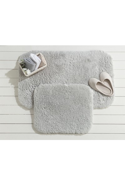 Madame Coco Sheep Banyo Paspası - Gri - 60 x 100+50 x 60 cm Madame Coco Sheep Banyo Paspası - Gri - 60 x 100+50 x 60 cm