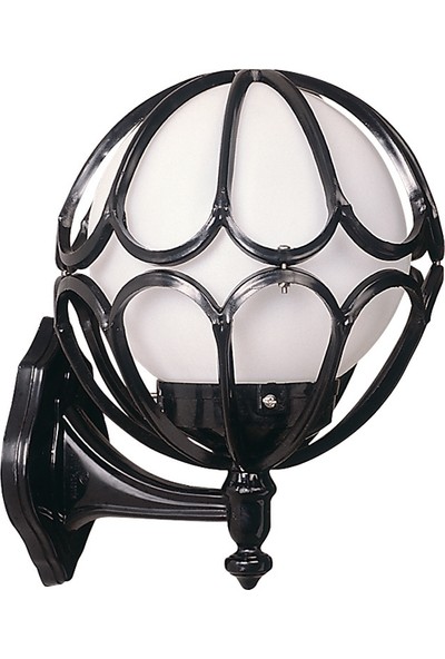 Aral LED 20 Lik Siyah Duvar Aplik Bahçe Armatürü