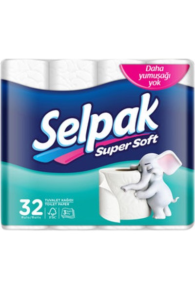 Selpak Süper Soft Tuvalet Kağıdı 32'li Selpak Süper Soft Tuvalet Kağıdı 32'li