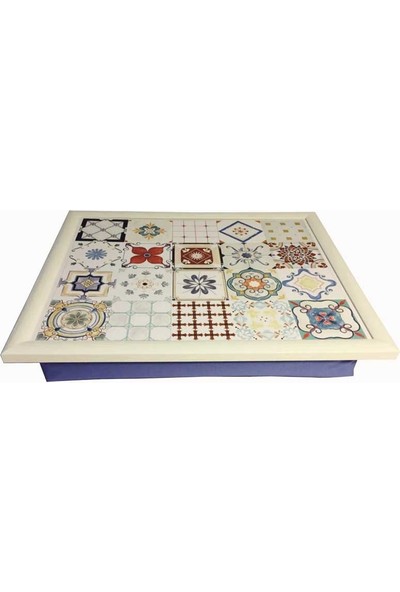 T-Tray Keyif Tepsisi 47 x 37 cm Seramik Çini/desen