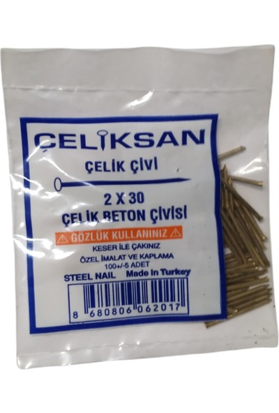Çeliksan Beton Çivisi 2 x 30 100'LÜ