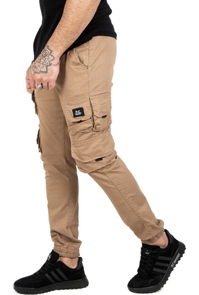 Deepsea Camel Bağcıklı Lastikli Kargo Pantolon 2201593 Deepsea Camel Bağcıklı Lastikli Kargo Pantolon 2201593