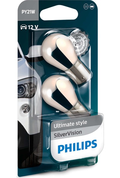 Philips PY21W Philips 12V 21W Krom Sarı Ampul Seti 12496 Svb2 (93 Sinyal) Philips PY21W Philips 12V 21W Krom Sarı Ampul Seti 12496 Svb2 (93 Sinyal)