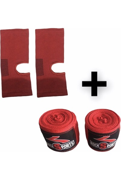 Remege Kickboks Muay Thai Ayak Çorabı Bilek Bandajı ve Boks Kickboks Bandajı Ikili Set