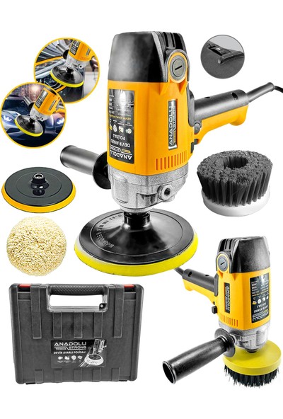 Anadolu Strong ANS1088 1000 Watt Devir Ayarlı Koltuk Yıkama ve Polisaj Makinası Koltuk Fırçalı Anadolu Strong ANS1088 1000 Watt Devir Ayarlı Koltuk Yıkama ve Polisaj Makinası Koltuk Fırçalı