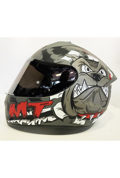 Mt Kask Mt Stinger Dog Renkli Vizörlü Mt Kask Mt Stinger Dog Renkli Vizörlü