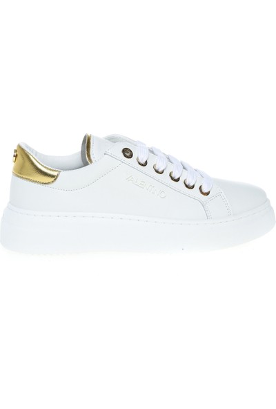 Mario Valentino 91190740 White-Gold Beyaz Kadın Deri Sneaker
