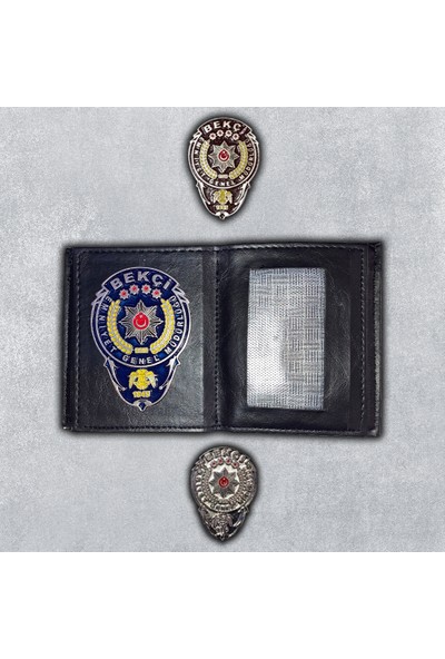 Baylino Bekçi Mavi Renk Rozetli Hakiki Flator Deri Cüzdan Düz Model Baylino Bekçi Mavi Renk Rozetli Hakiki Flator Deri Cüzdan Düz Model