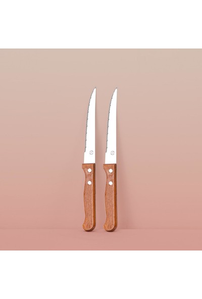 Homedius 2'li Bıçak Seti Rooc Et Sebze Bıçağı Kahverengi-23 cm Homedius 2'li Bıçak Seti Rooc Et Sebze Bıçağı Kahverengi-23 cm