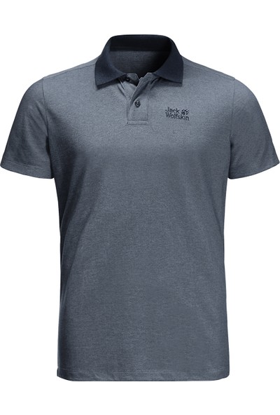 Jack Wolfskin Polo Yaka Kısa Kol Detaylı Baskılı Mavi Erkek T-Shirt Jack Wolfskin Polo Yaka Kısa Kol Detaylı Baskılı Mavi Erkek T-Shirt