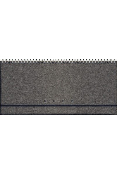 Gıpta 2022 Globe Deri Masa Takvimi 14 x 33 cm Gri