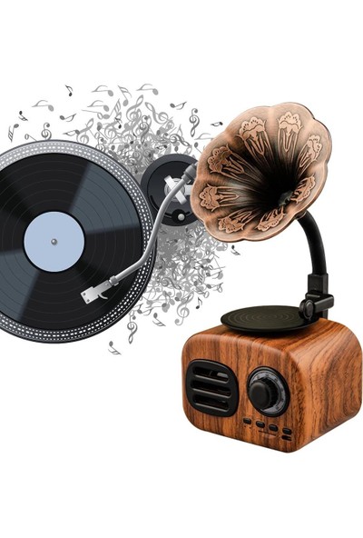 Shaver USB Sd Fm Bluetooth Destekli Ahşap Görünümlü Nostaljik Gramofon Model Radyo Müzik Kutusu RT-705 Mp3 Shaver USB Sd Fm Bluetooth Destekli Ahşap Görünümlü Nostaljik Gramofon Model Radyo Müzik Kutusu RT-705 Mp3