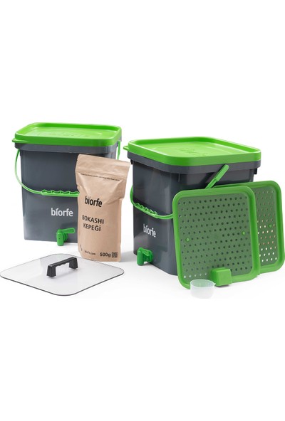 Biorfe Bokashi Kepekli Kompost Set 18 Lt- 18SGB Biorfe Bokashi Kepekli Kompost Set 18 Lt- 18SGB