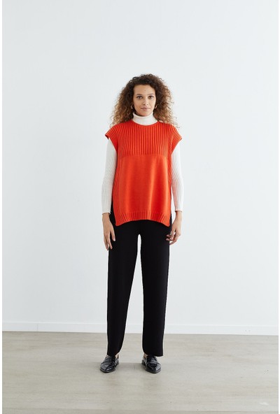 Niqozza Alioth Triko Süveter Turuncu