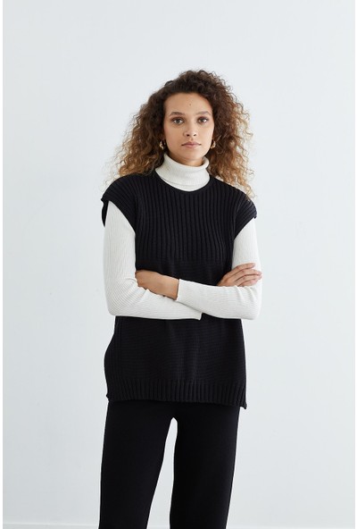 Niqozza Alioth Triko Süveter Siyah