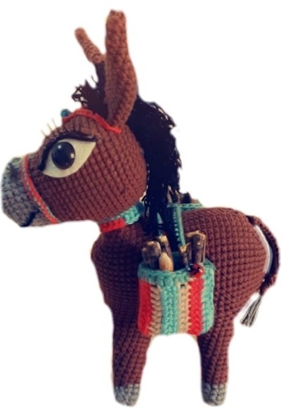 Oyuncak Park Eşek Karakaçan Amigurumi Organik Oyuncak