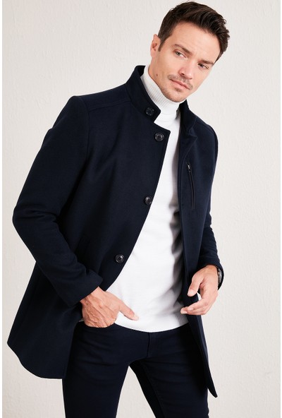 Buratti Slim Fit Pamuklu Kaşe Kaban Erkek Kaban 5840099 Buratti Slim Fit Pamuklu Kaşe Kaban Erkek Kaban 5840099