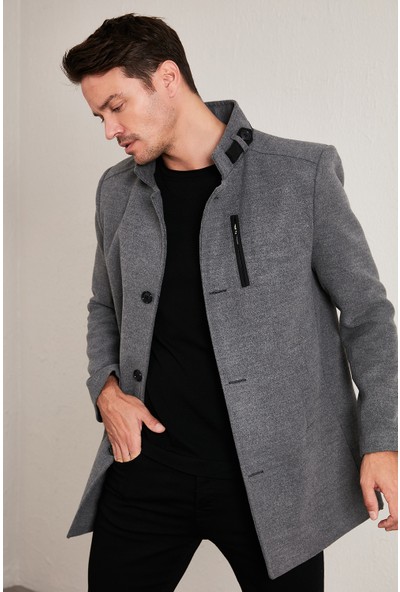 Buratti Slim Fit Pamuklu Kaşe Kaban Erkek Kaban 5840099 Buratti Slim Fit Pamuklu Kaşe Kaban Erkek Kaban 5840099