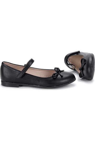 Kiko Kids Pmk 503 Cilt Bıyık Fiyonklu Kız Çocuk Babet Ayakkabı