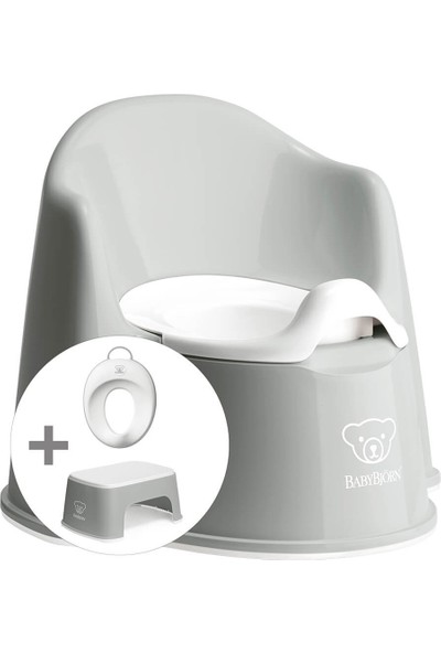 BabyBjörn Koltuk Oturak & Klozet Adaptörü & Banyo Basamağı Tuvalet Eğitimi Seti / Gri BabyBjörn Koltuk Oturak & Klozet Adaptörü & Banyo Basamağı Tuvalet Eğitimi Seti / Gri